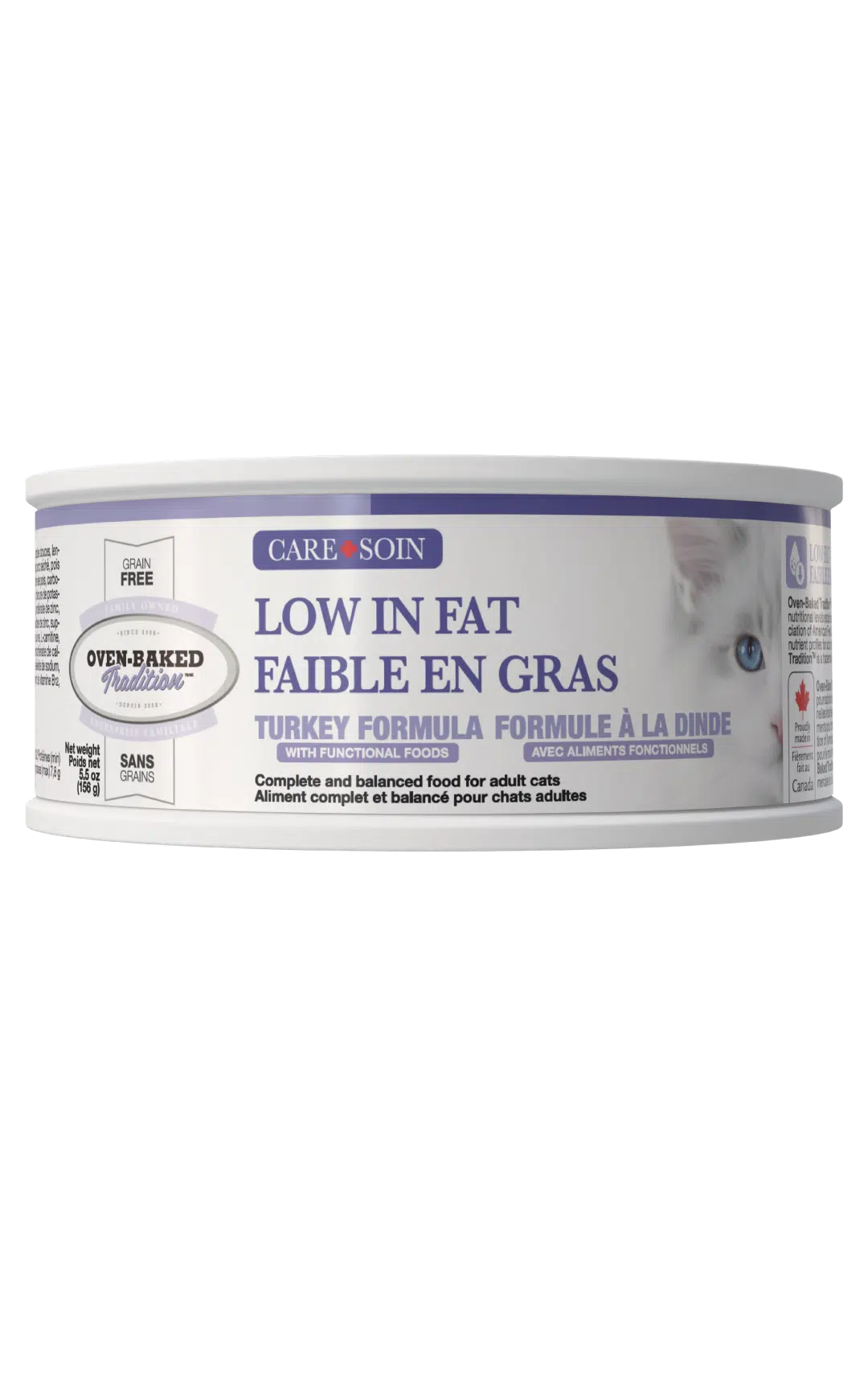 Pâté sans grains faible en gras pour chat adulte – Dinde | Oven-Baked ...